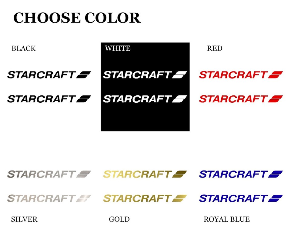Set of 2 Starcraft Boat Hull Stickers, Vinyl Decals . Free Shipping | eBay