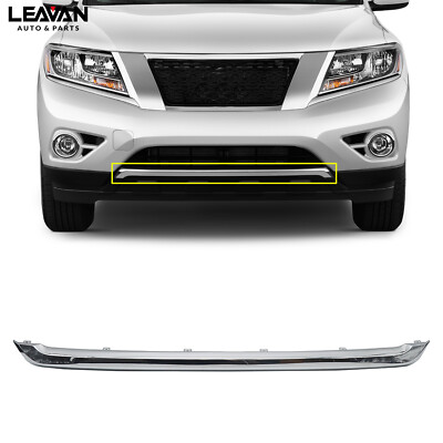 For Nissan Pathfinder 2013-2016 Chrome Front Bumper Lower Molding Trim ...