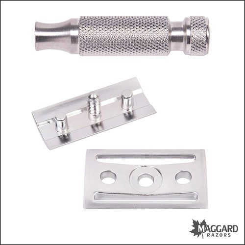 Maggard Razors MRT Stainless Travel Handle Safety Razor with Chrome ...