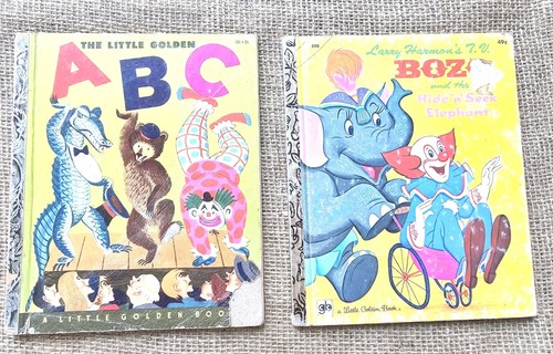 Vintage Bozo The Clown And ABC Circus Little Golden Books 1951 & 1975 ...