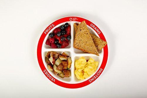 EUC MYPLATE DIVIDED PORTION PLATE TEACH KIDS TO EAT HEALTHY PORTIONS ...