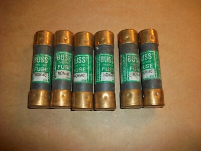 6pc Bussmann NON-40 40 Amp Fuse Non-Current Limiting Class K5 | eBay