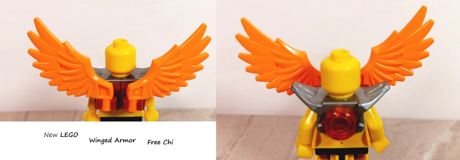 New LEGO Valkyrie Wings Set ARMOR Silver Angel Battle Gear Free Chi ...