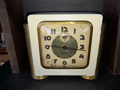 Vintage E. Ingraham Co. Skyline Alarm Clock Art Deco. Parts Or Repair ...