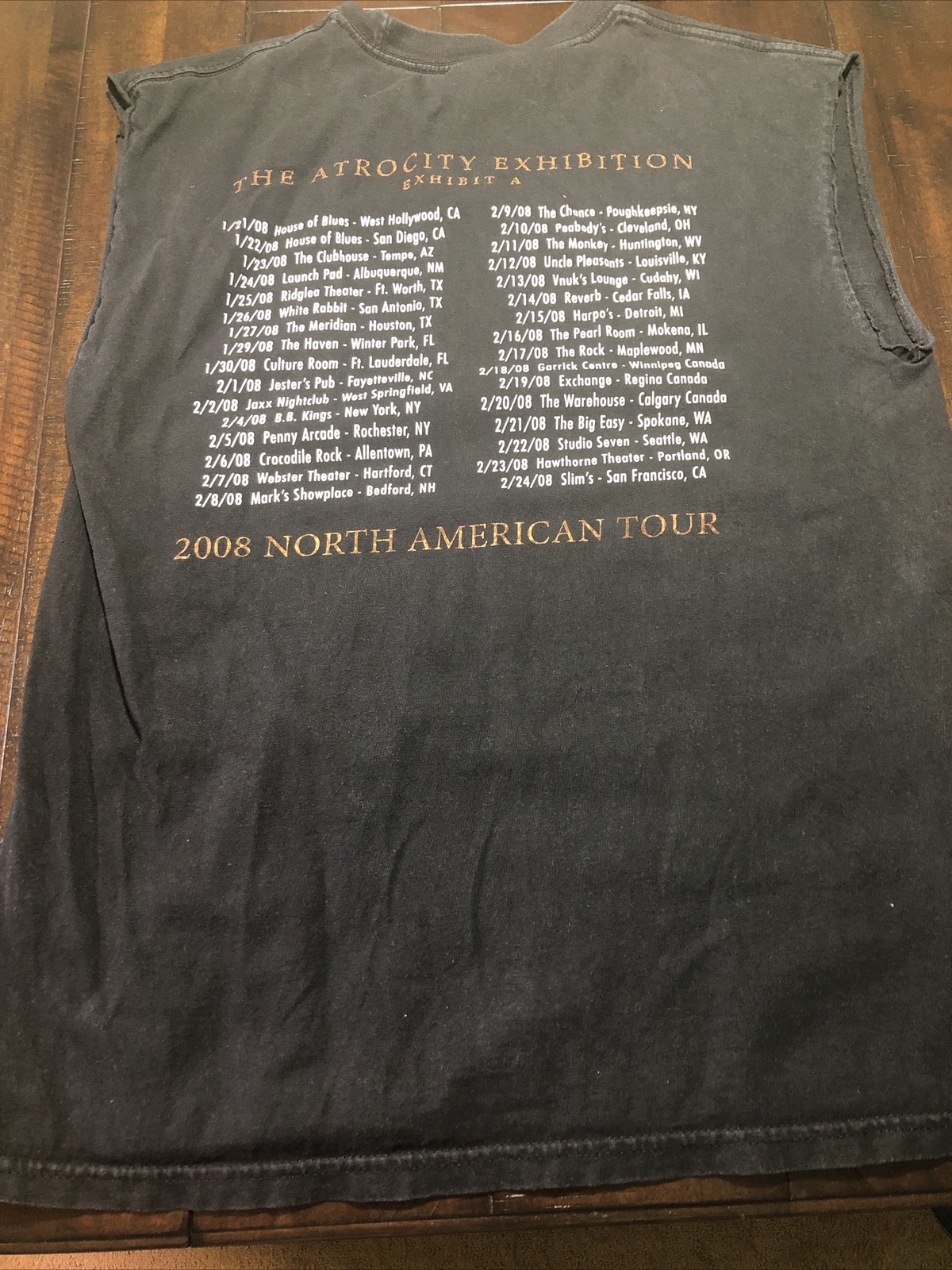 Metal Rock Concert Tour T Shirts Large Sleeveless Rar… - Gem