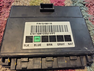 ⭐⭐02-07 CHEVROLET CADILLAC HUMMER GMC BCM BODY CONTROL MODULE 15198116 ...