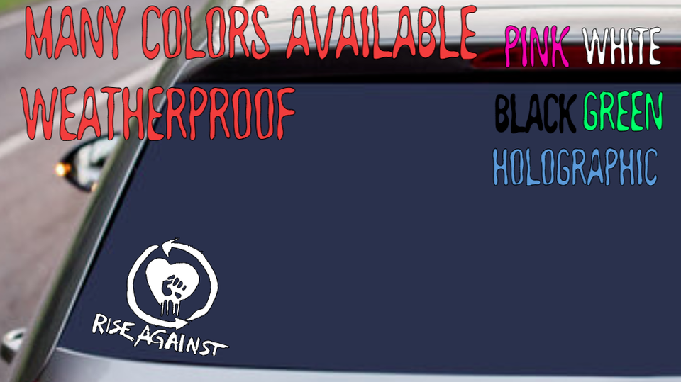 Rise Against Decal sticker Car Laptop Waterproof Punk Rock Anarchy | eBay