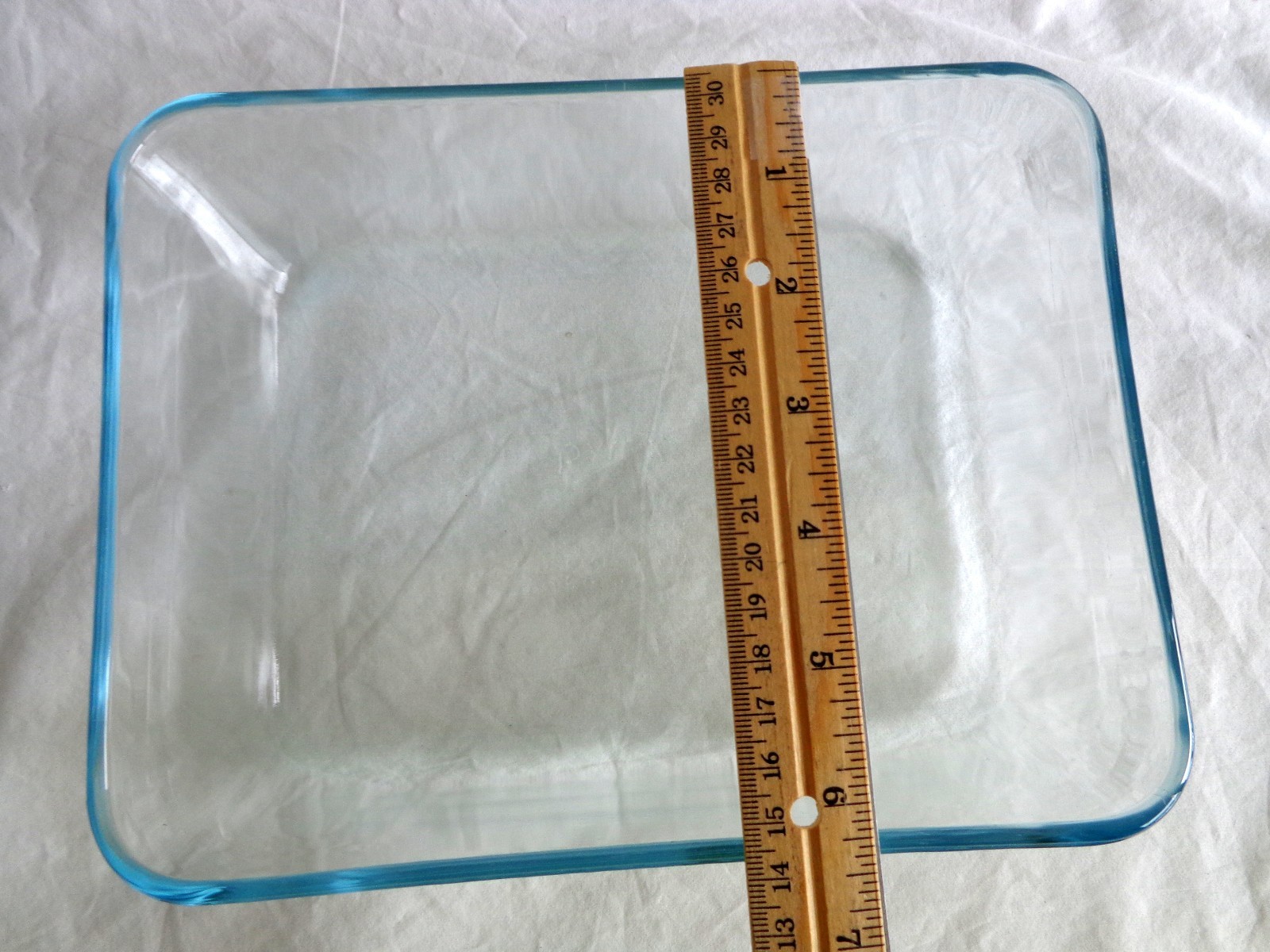 PYREX Clear Glass Baking Dish 7211 Casserole Pan 6 Cup Rectangle 8x6x2 ...
