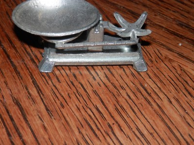 Miniature Steel/Aluminum Balance Scale w/ Aluminum Pan Dollhouse ...