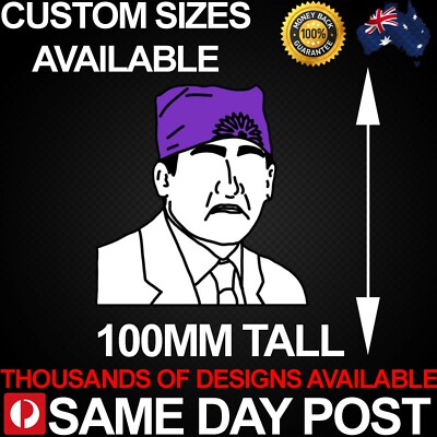 PRISON MIKE DRAWING 100mm Tall Vinyl Car Sticker Decal The Office ...