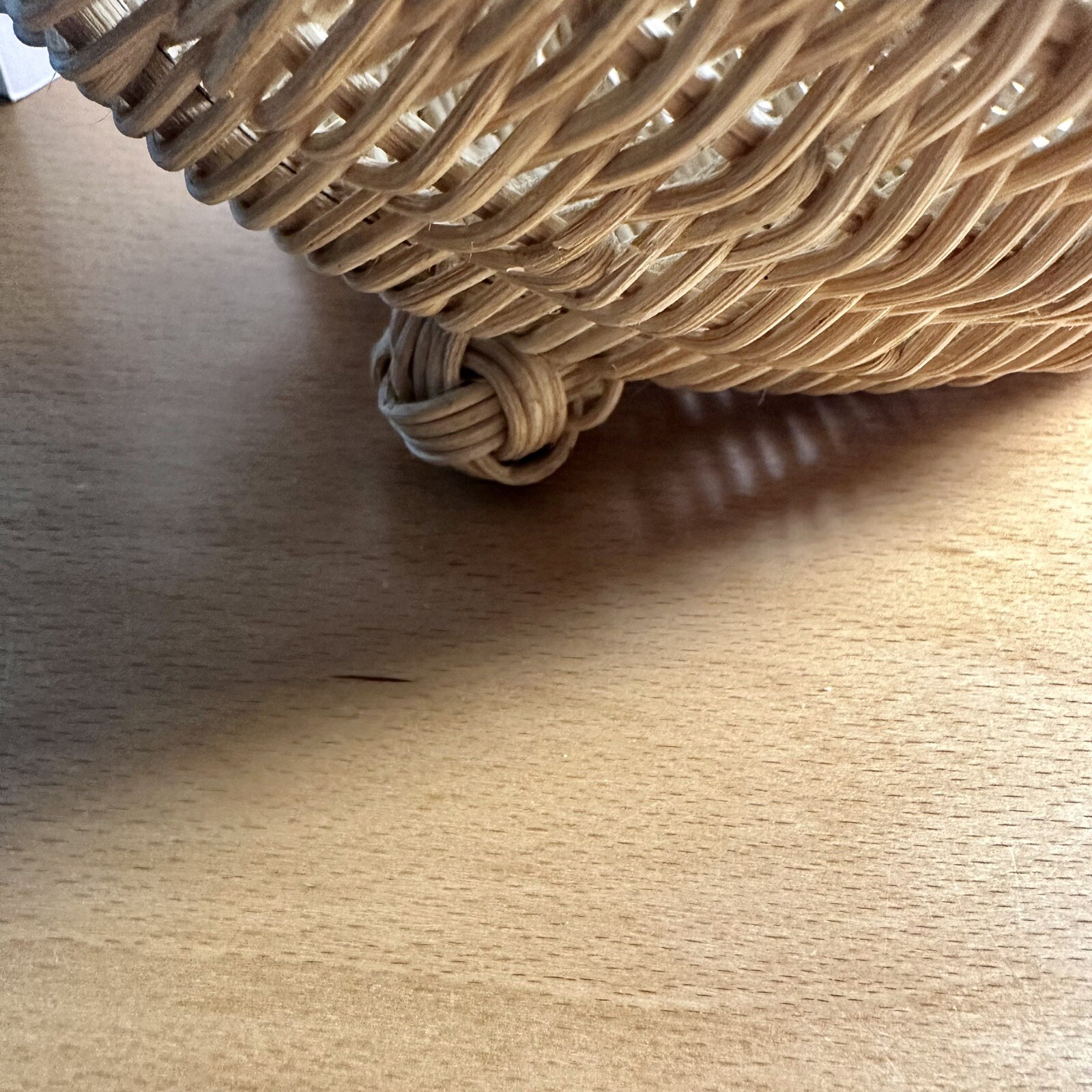 Mid 20th Century Vintage Wicker Woven Duck Swan Goose Motif Basket With ...