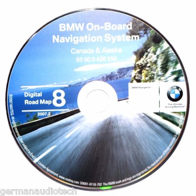 BMW NAVIGATION CD DVD DIGITAL ROAD MAP DISC 8 CANADA ALASKA 65900431725 ...
