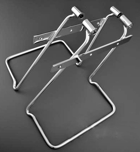 Honda VT750 DC / BLACK WIDOW Chrome Saddlebag pannier support brackets ...