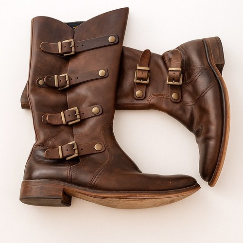 Kenneth Cole Ride & Seek Buckle Knee High Leather Equestrian Boots | eBay