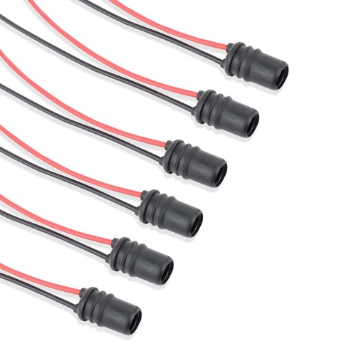 6 PCS Car T10 Instrument Bulb Socket, W5W 194 Bulb Pre-Wired Connector ...
