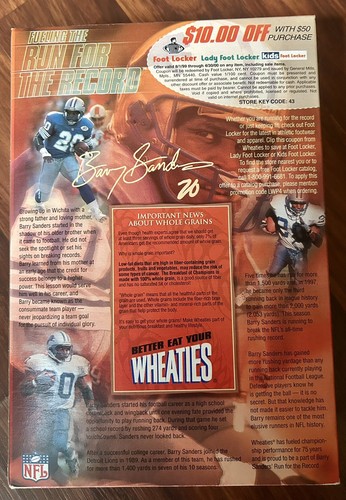 Barry Sanders Wheaties Cereal Box (18 0z) Never Opened 2000 Detroit ...