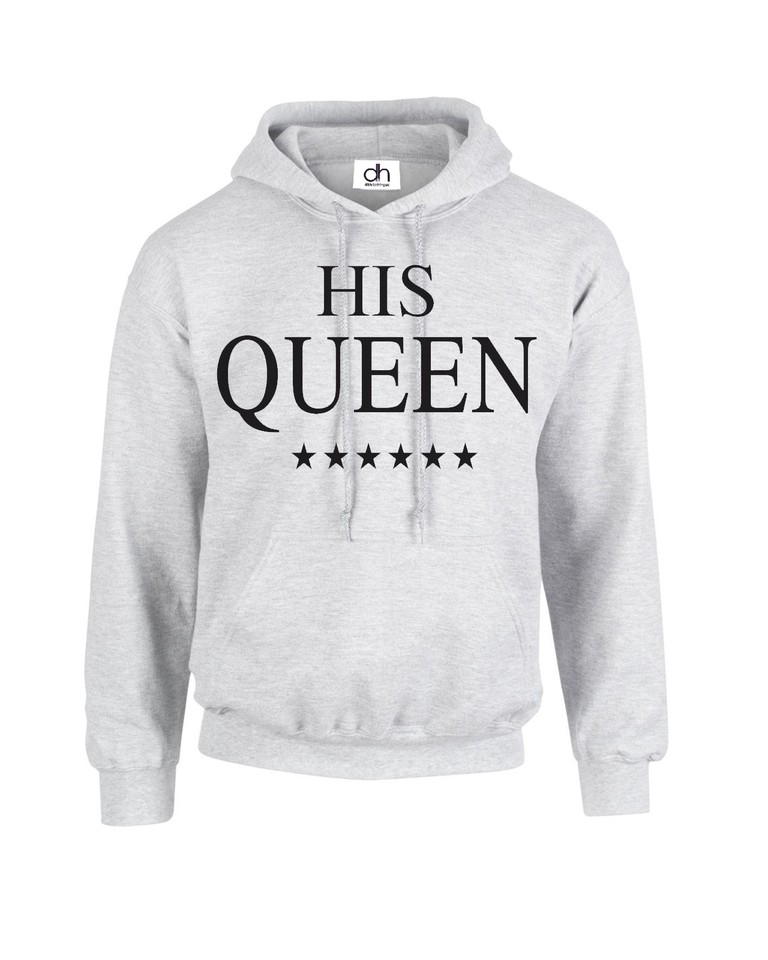 THE KING HIS QUEEN HOODIE Christmas mine valentines Couples Matching ...