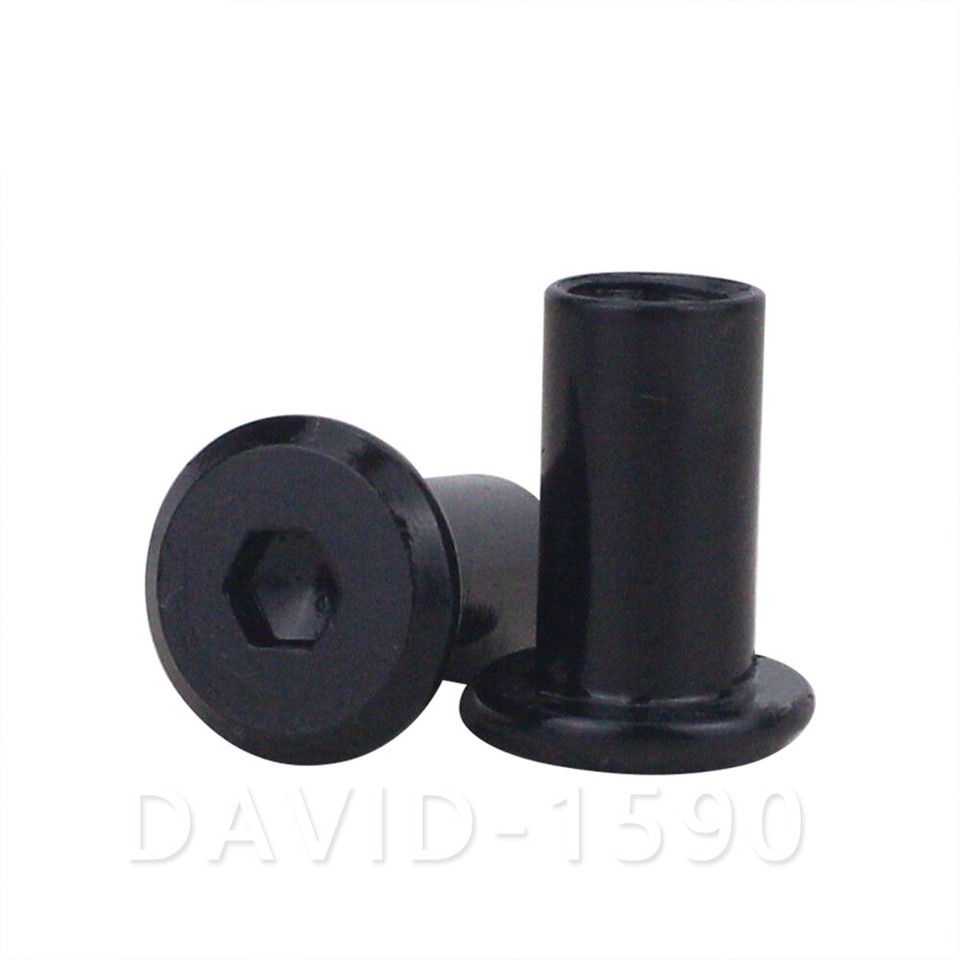 M3 M4 M5 M6 M8 Black Rivet Nut Hex Socket Furniture Connector Cap Nuts ...