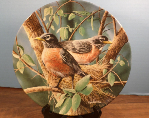 Kevin Daniel Bird Plate ~ 1986 ~ The Robin ~ Knowles~ 8.75" ~Vintage ...