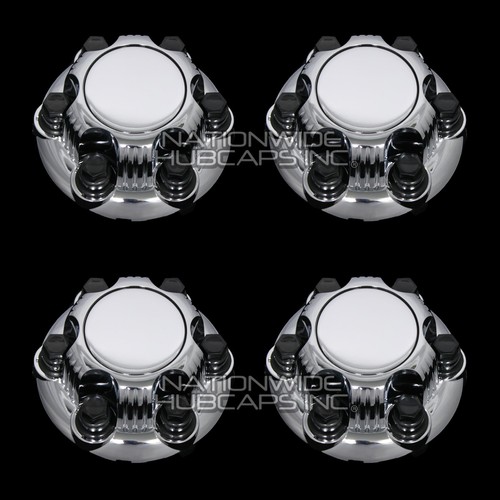 4 New CHEVY GMC 1500 6 Lug 16" & 17" CHROME Wheel Center Hub Caps Rim ...