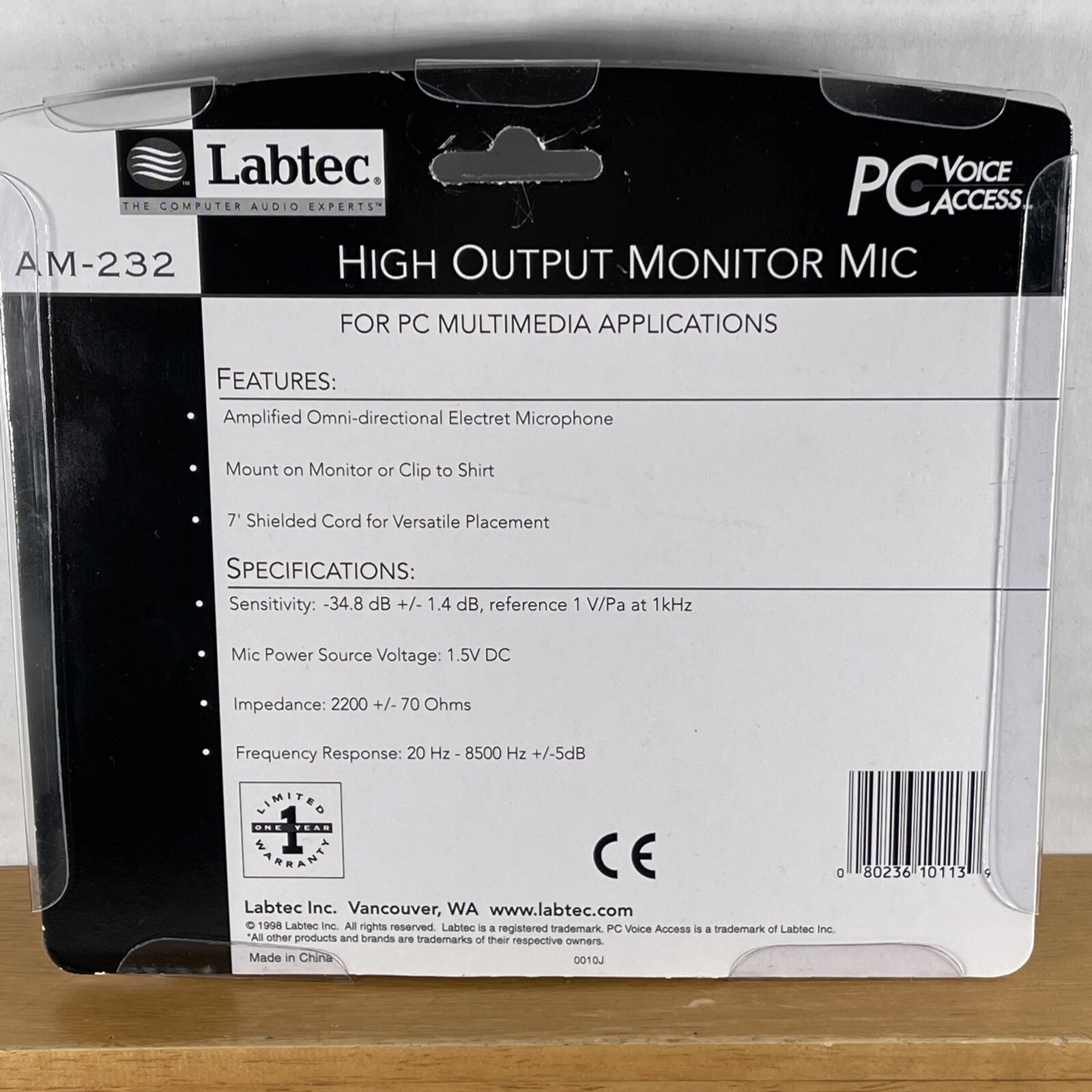 Labtec AM-232 Condenser Cable Microphone for sale online | eBay