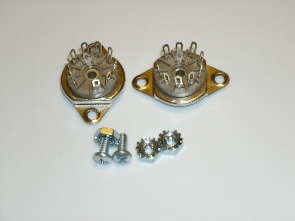 BELTON 9 pin 12AX7 tube sockets, BOTTOM mount, with hardware, 10 pcs | eBay