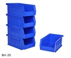 Rhino Tuff Plastic Parts Bins - Blue Red or Yellow Garage Shelving ...