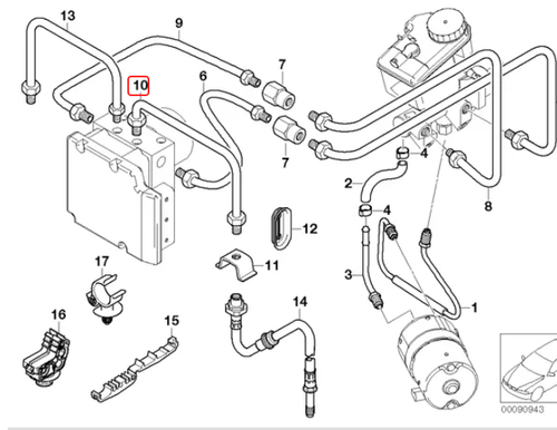 BMW E65 E66 E67 7 SERIES BRAKE PIPE 34326772594 | eBay