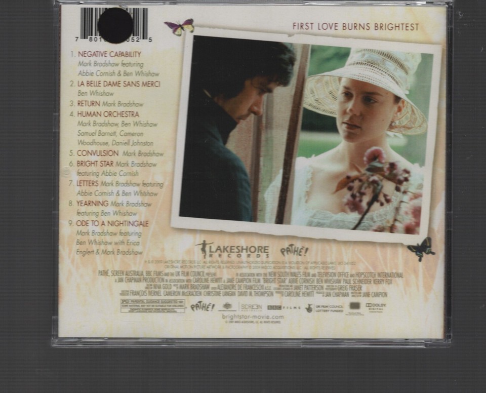 Bright Star / CD / Original Movie Soundtrack / Mike Bradshaw / 2009 ...