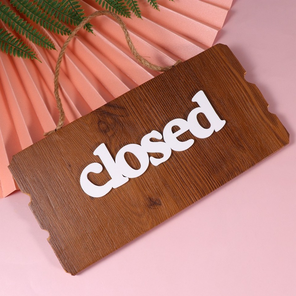 Kitchen Closed Sign Coffee Shop Open Valentines Day Door Hanging Signs ...