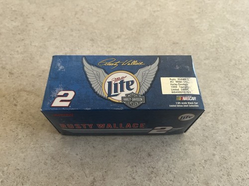 NASCAR Diecast Rusty Wallace Harley Davidson Ford #2 Miller Lite Action ...