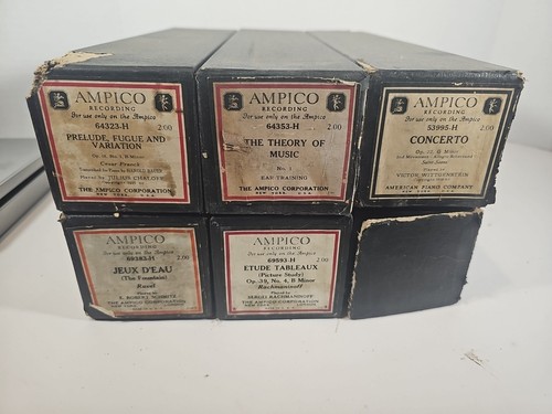 AMPICO Player Piano Rolls - Lot Of 6 | eBay