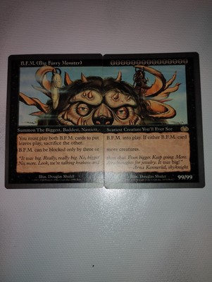 Magic The Gathering Unglued B.F.M (Big Furry Monster) Both Cards | eBay