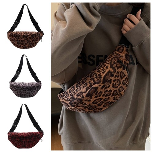 Leopard Print Waist Pack Crossbody Leopard Fanny Pack Outdoor Money ...