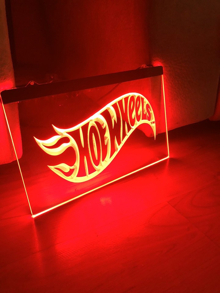 HOT WHEELS LED NEON LIGHT SIGN 8x12 | eBay