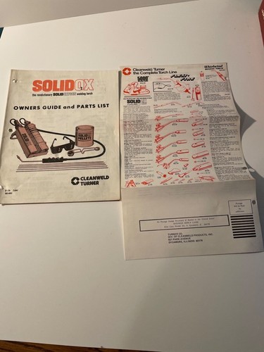 vintage solid ox welding torch guide manual parts list | eBay