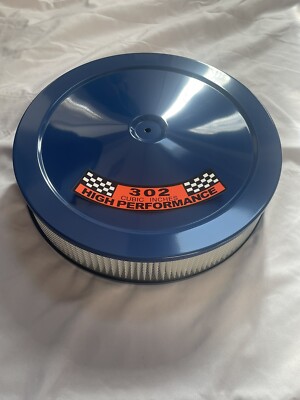 302 Ford air Cleaner White filter 14x3 ford blue steel air cleaner ...