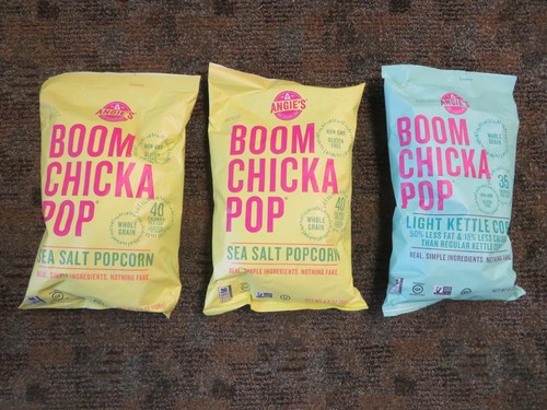 (3) Bags Angie's Boom Chicka Pop Sea Salt & Kettle Corn Popcorn 4.8 Oz ...
