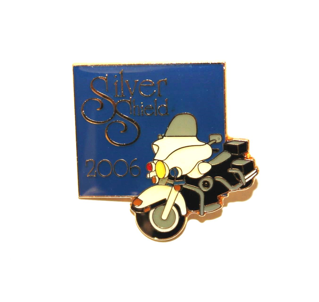 SILVER SHIELD FOUNDATION 2006 POLICE MOTORCYCLE PIN - Harley Electra ...