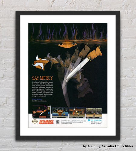 Shien's Revenge Super Nintendo SNES Glossy Promo Ad Poster Unframed ...