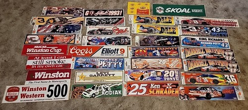 Lot Of 32 Vintage NASCAR Bumper Sticker Decals Winston Earnhardt ...