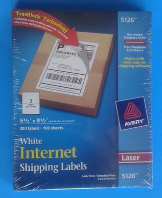 Laser Labels - Avery Shipping Labels 5126