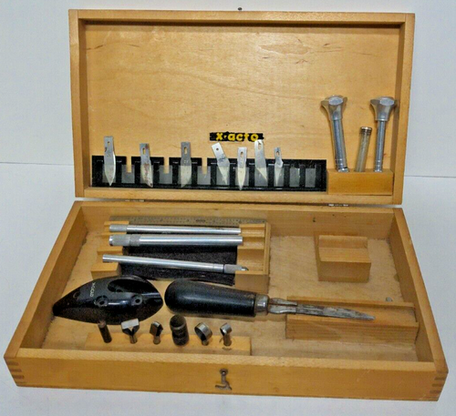 Vintage X-Acto Wood Tool Box Kit Blades Accessories Workshop Wood ...