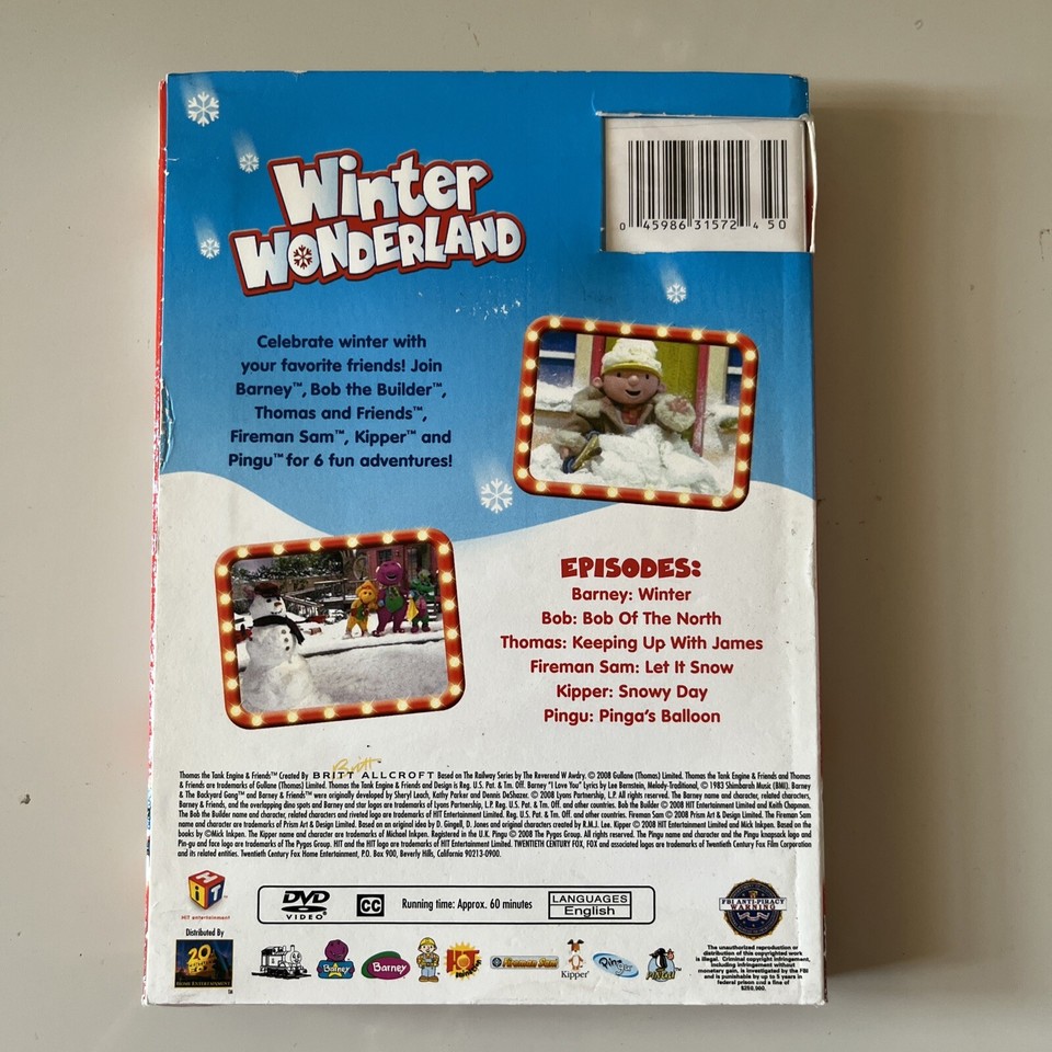 Winter Wonderland HIT Favorites Thomas, Barney, Bob New Sealed DVD ...
