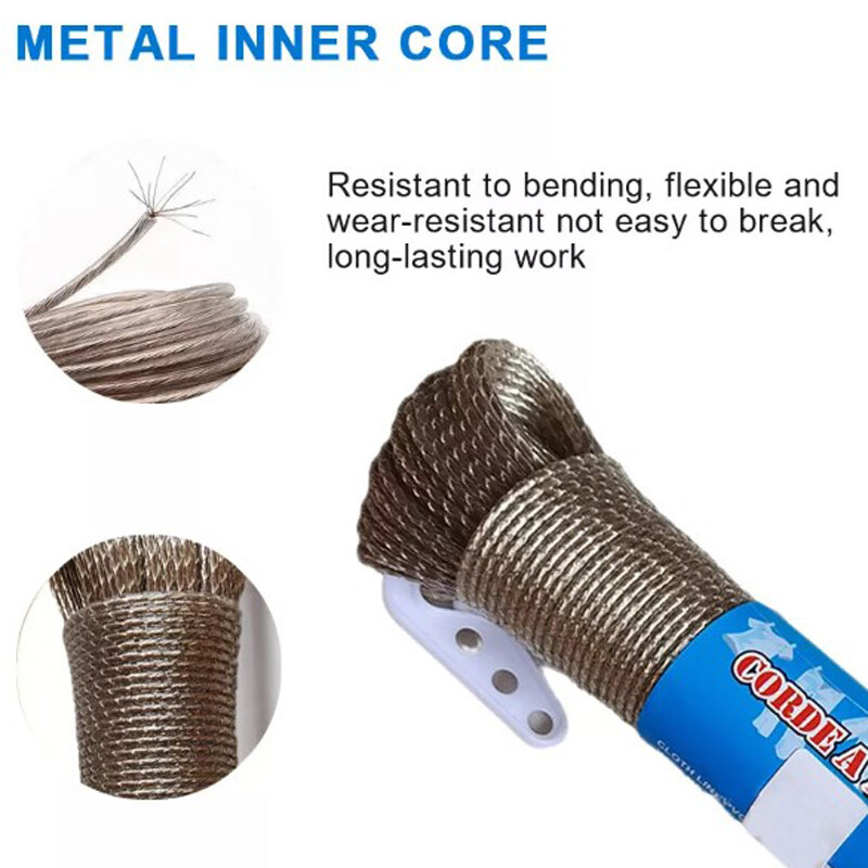 Heavy Duty Strong Steel Core Washing Line Clothes Line Laundry Drying ...