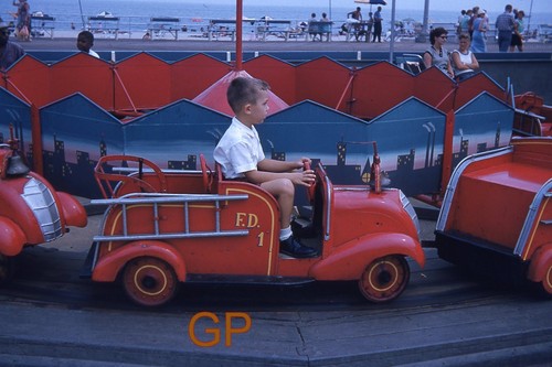 XX117- h - Old 35mm Slide Photo- Boy on Carnival Ride - 1961 | eBay