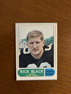 1968 68 CFL Football OPC O-Pee-Chee #24 Rick Black Ottawa Roughriders B ...