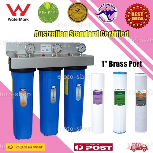 WaterMark Whole House Water Filter System 20" x 4.5" Triple High Flow ...