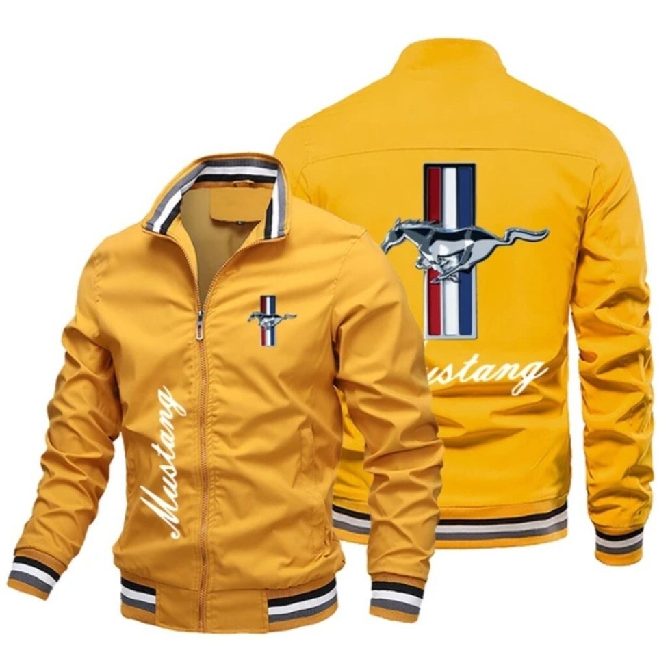Mustang Bomber Style Lightweight Jacket 5 Colors Mens Sizes Small to2XL ...