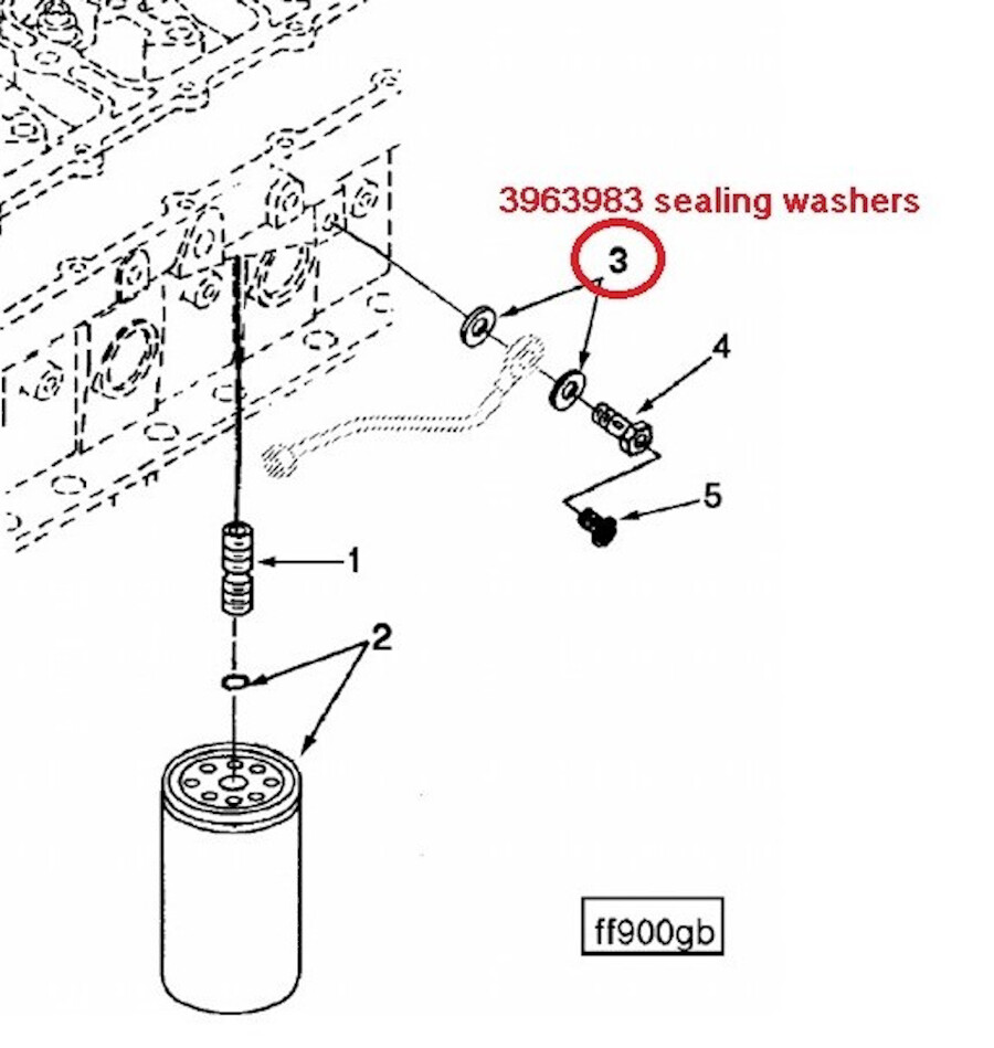 Cummins Washer Sealing 3963983 Pack of Two (2) | Genuine OEM